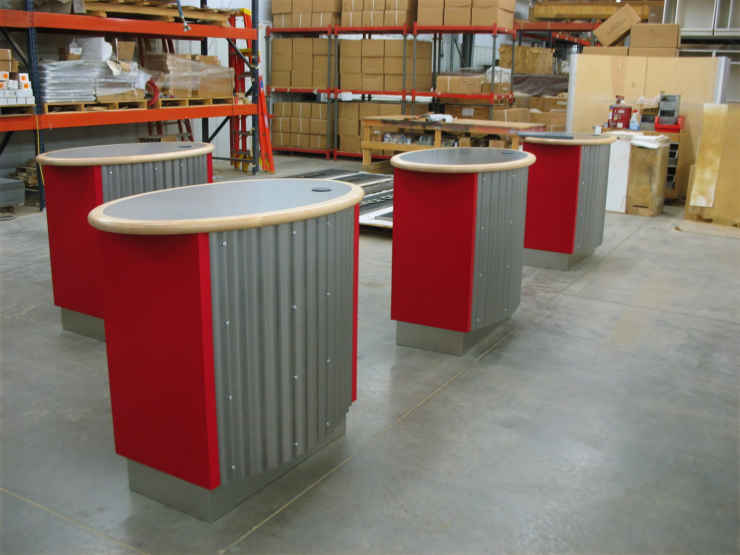 Retail-Display-Tables-Laminate-Metal - Bishop Fixtures
